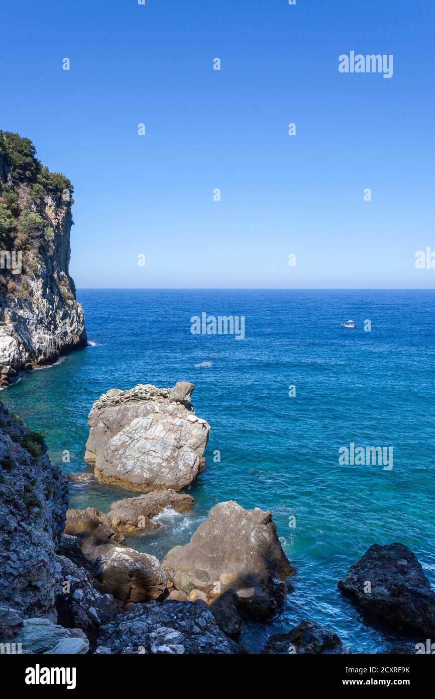 Beaches of Greece, Fakistra beach from above, Pelion mountain, Volos ...