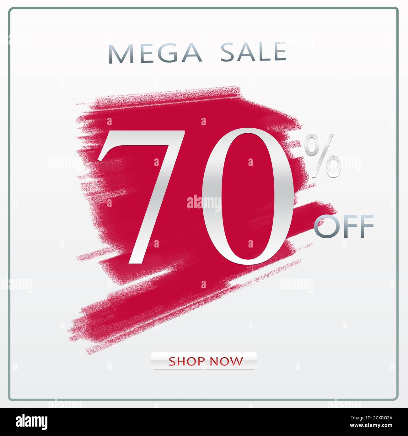70% Off Mega Sale Discount Offer Modern Silver Concept Banner Design ...