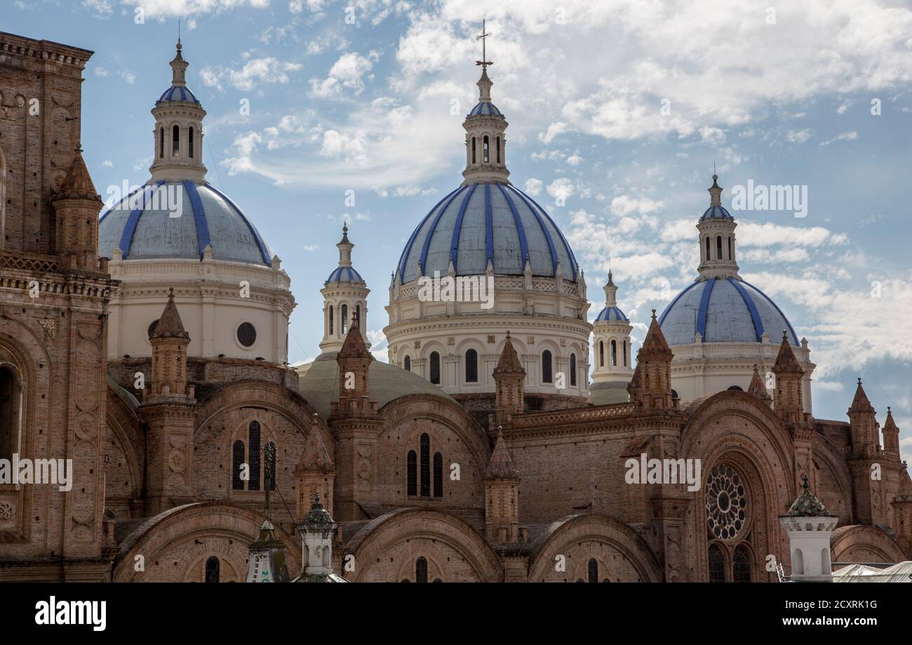 New Cathedral Domes rise over Cuenca, Ecuador in Iconic Image of the City Stock Photo - Alamy