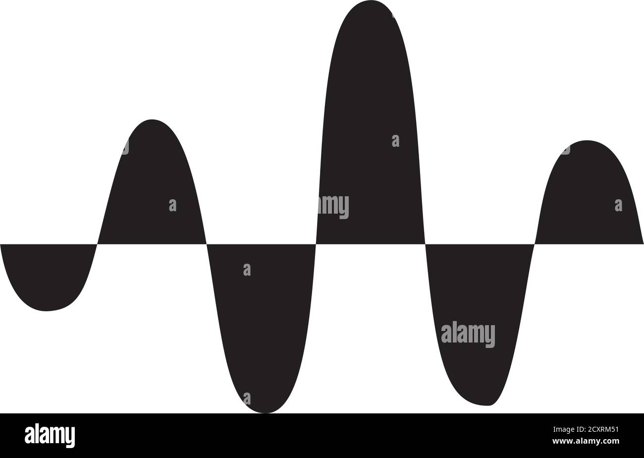 sound wave cycle icon over white background, vector illustration Stock ...