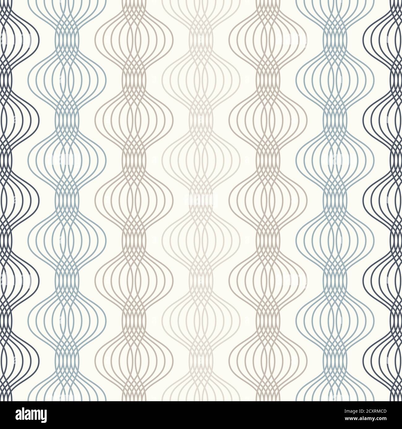 Ogee seamless vector curved pattern, abstract geometric background. Perfect for vintage ...