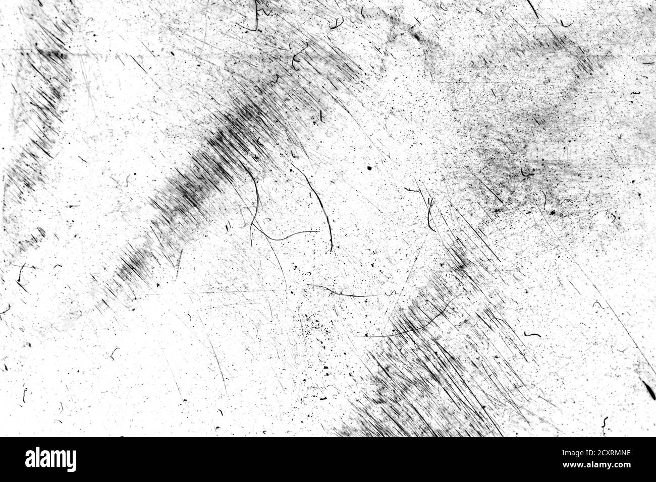 black scratches with spots on a white background Stock Photo - Alamy