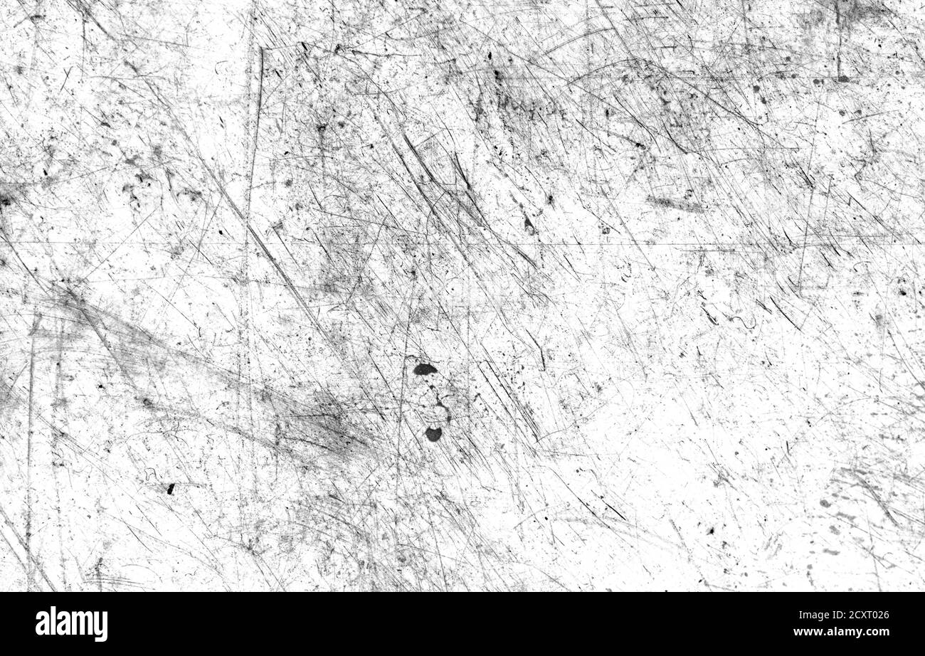 black scratches with spots on a white background Stock Photo - Alamy