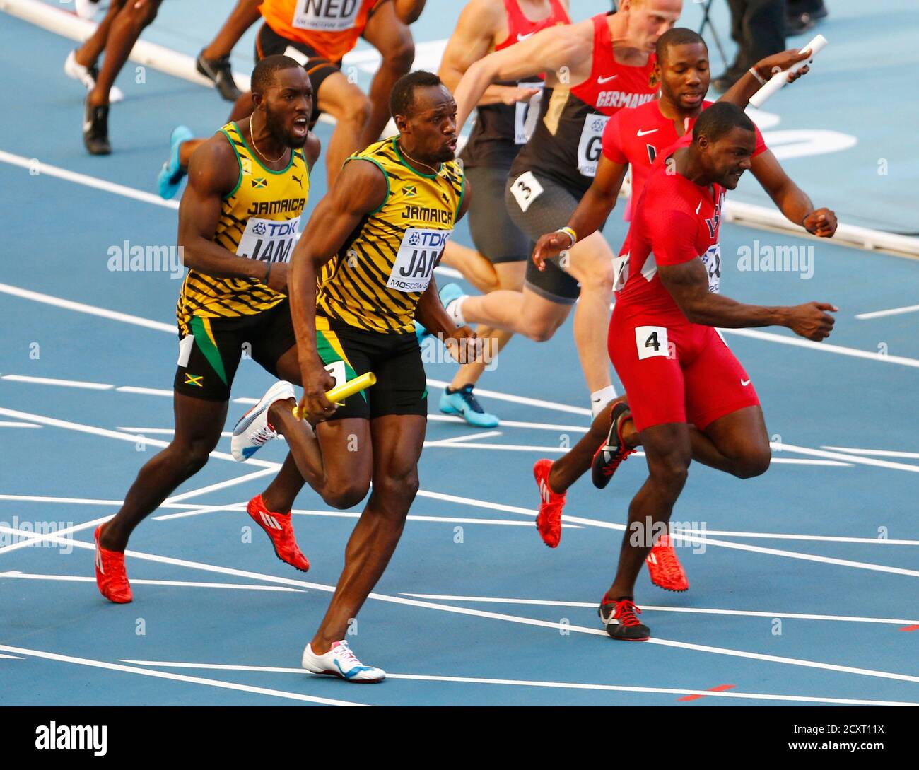 Mens 4x100 metres relay final hi-res stock photography and images - Alamy
