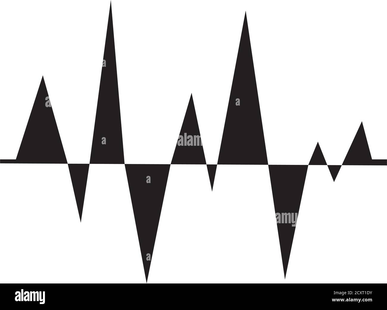 triangle wave cycle icon over white background, vector illustration ...