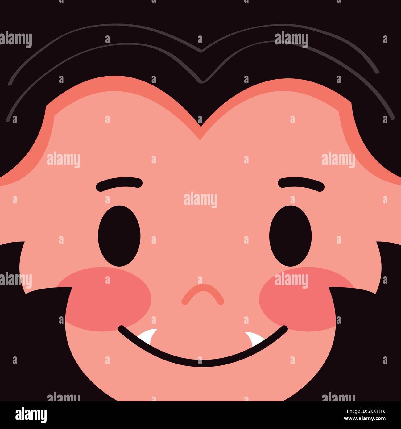 dracula count mask halloween costume face vector illustration design ...