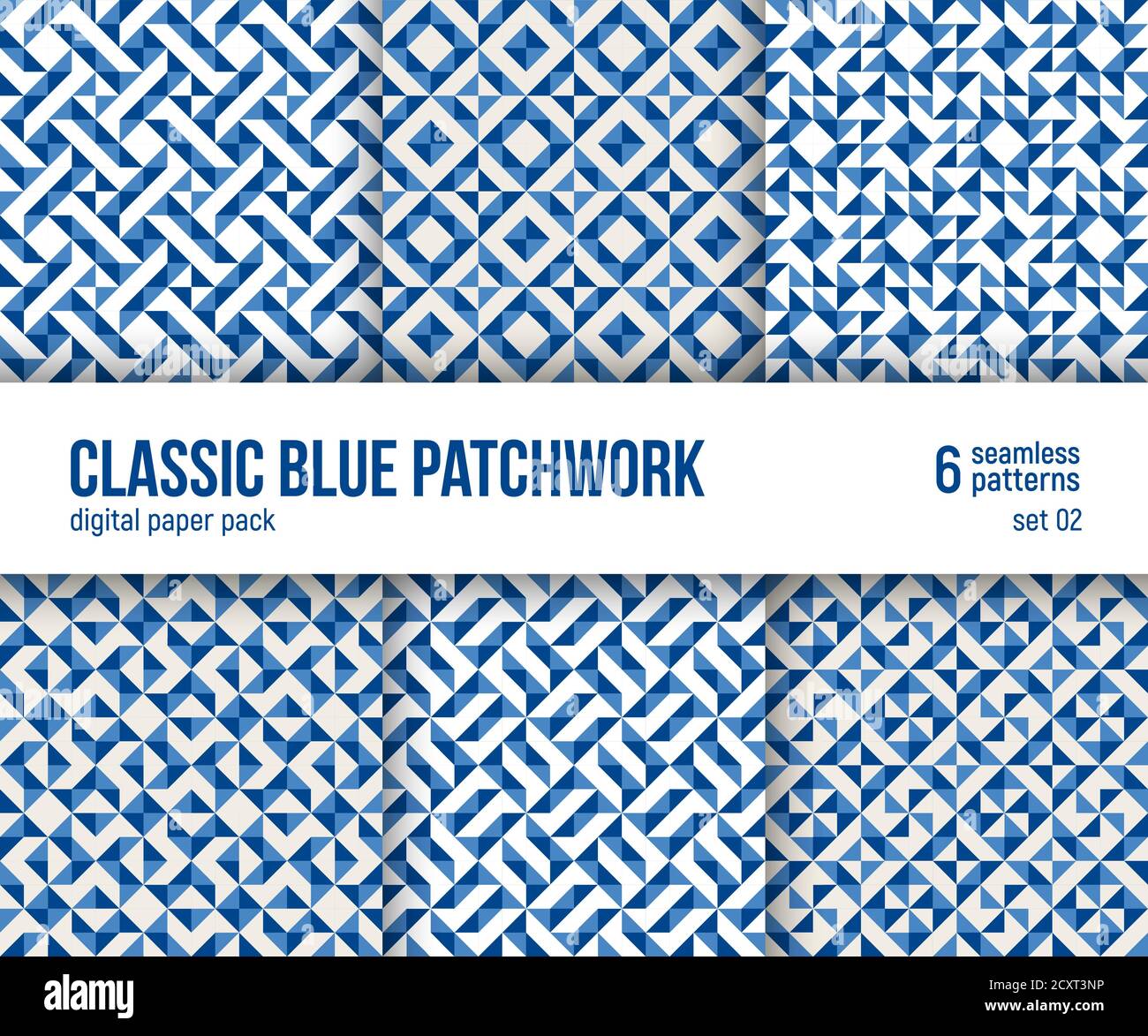 Digital paper pack, set of 6 abstract seamless patterns. Abstract ...