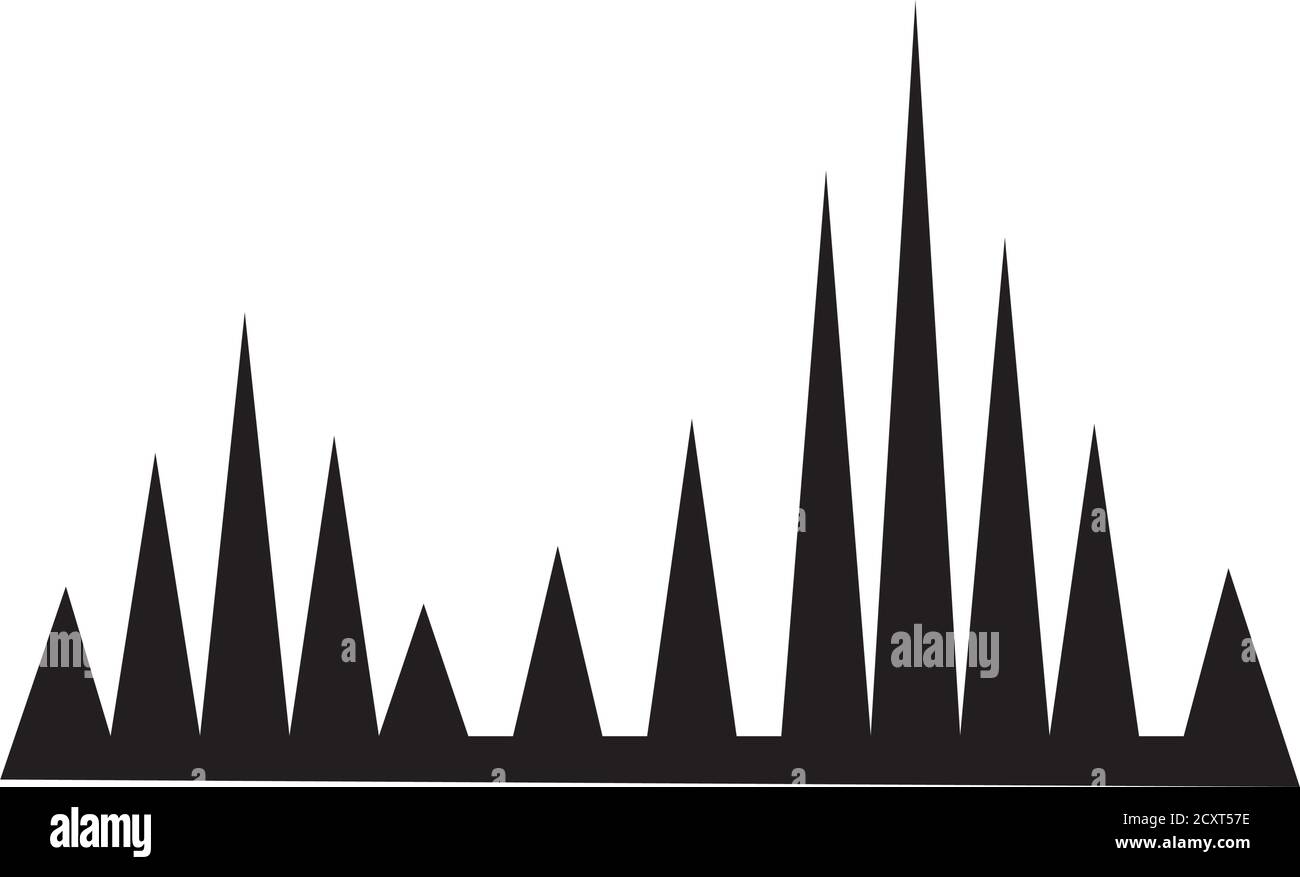 icon of sound waves over white background, vector illustration Stock ...