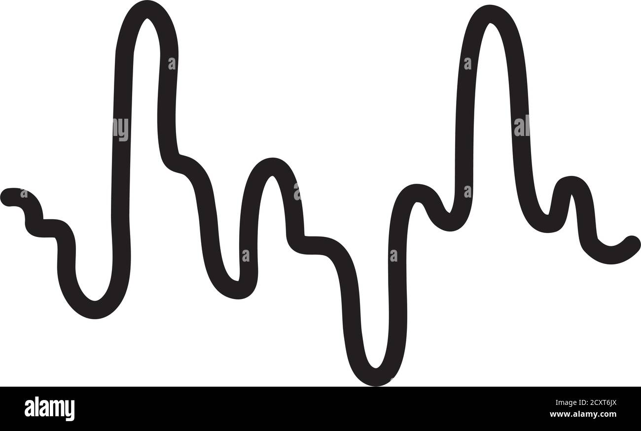 sine sound wave icon over white background, vector illustration Stock ...