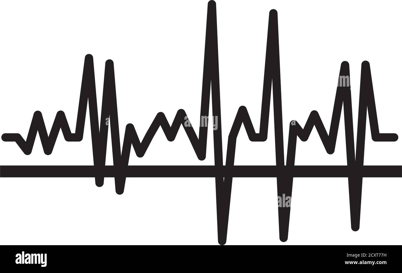 triangular sound waves icon over white background, vector illustration ...