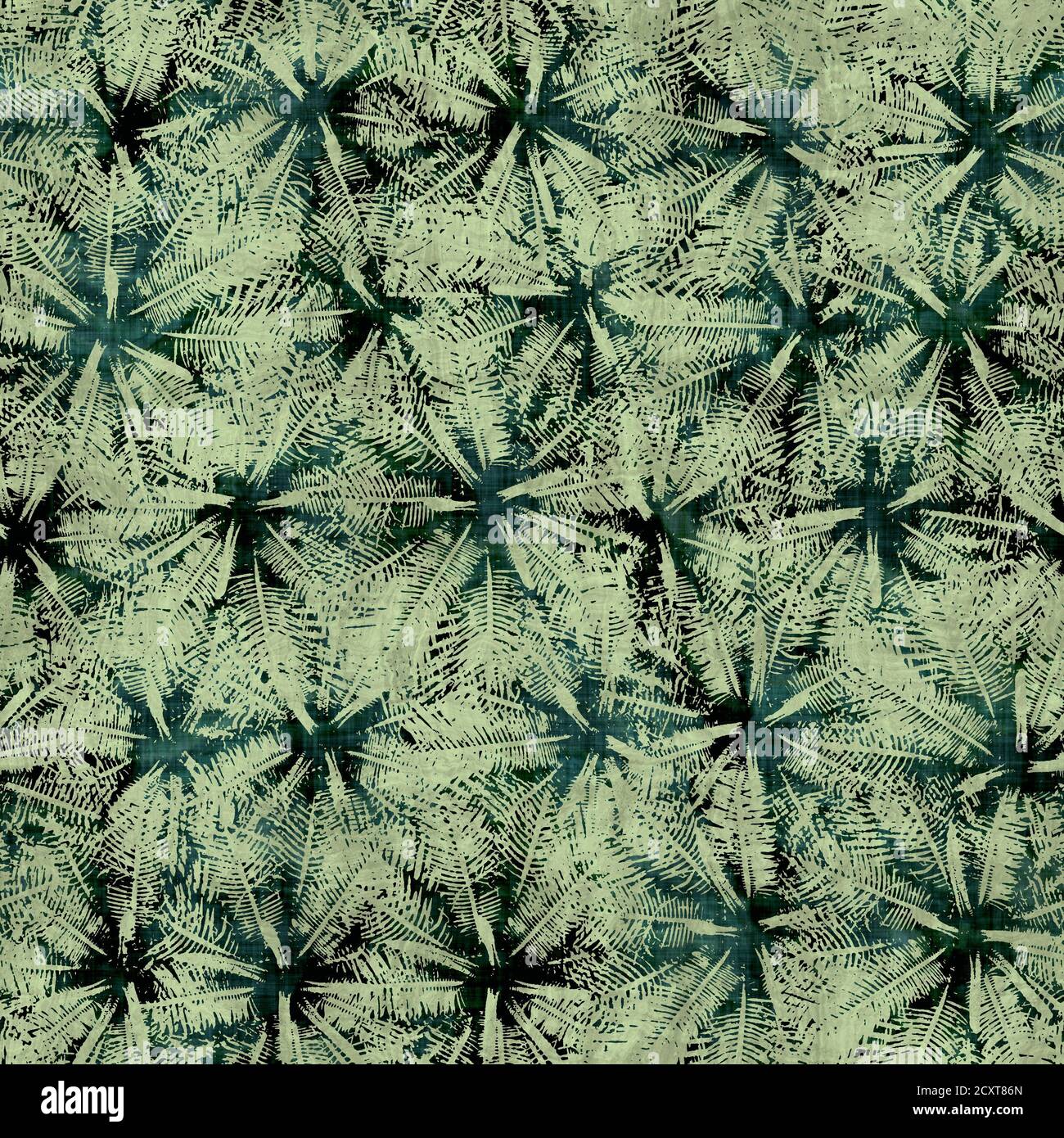 Green tropical palm tree leaves seamless pattern Stock Photo - Alamy