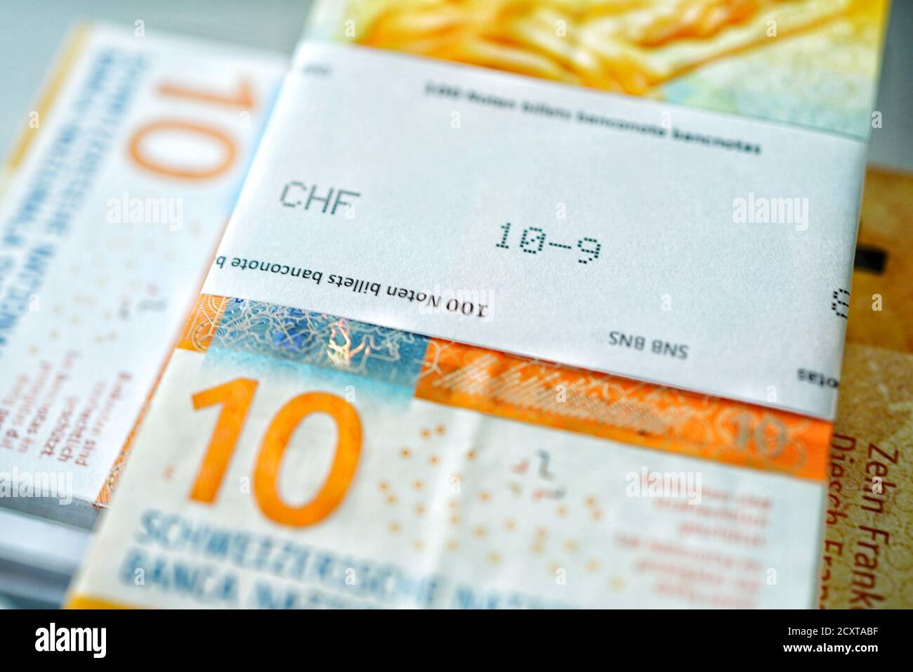 SWISS FRANCS - CHF - Money of Switzerland - Swiss Currency Stock Photo ...