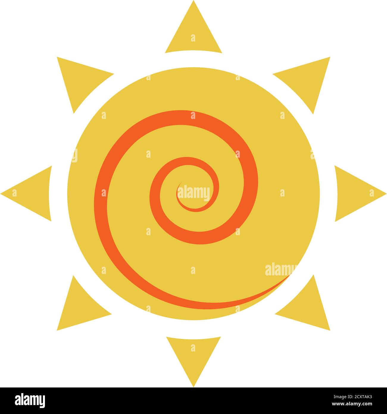 sun shape icon over white background, flat style, vector illustration ...