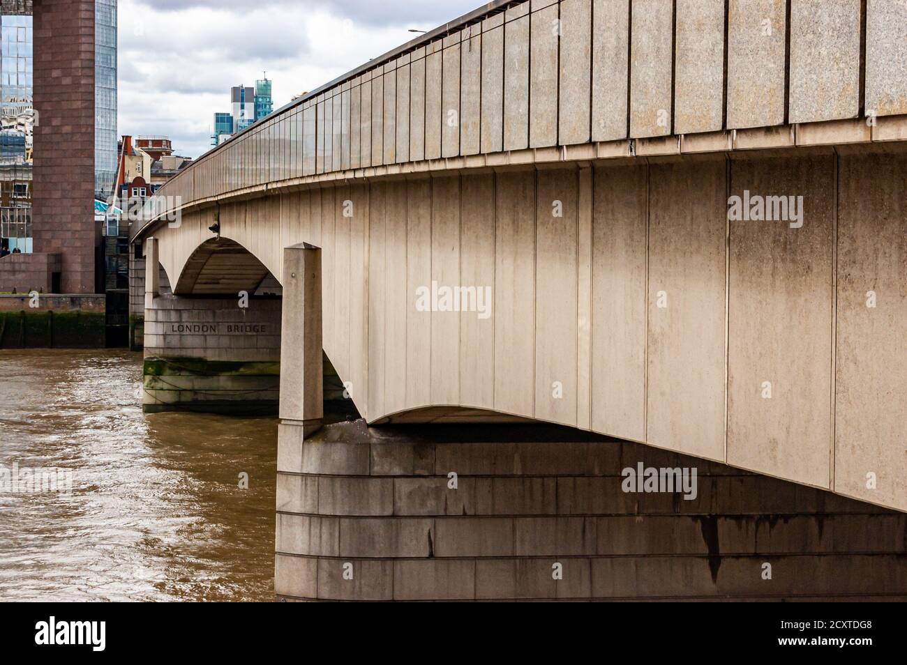 London, United Kingdom - September 14, 2017: Close up of London bridge ...