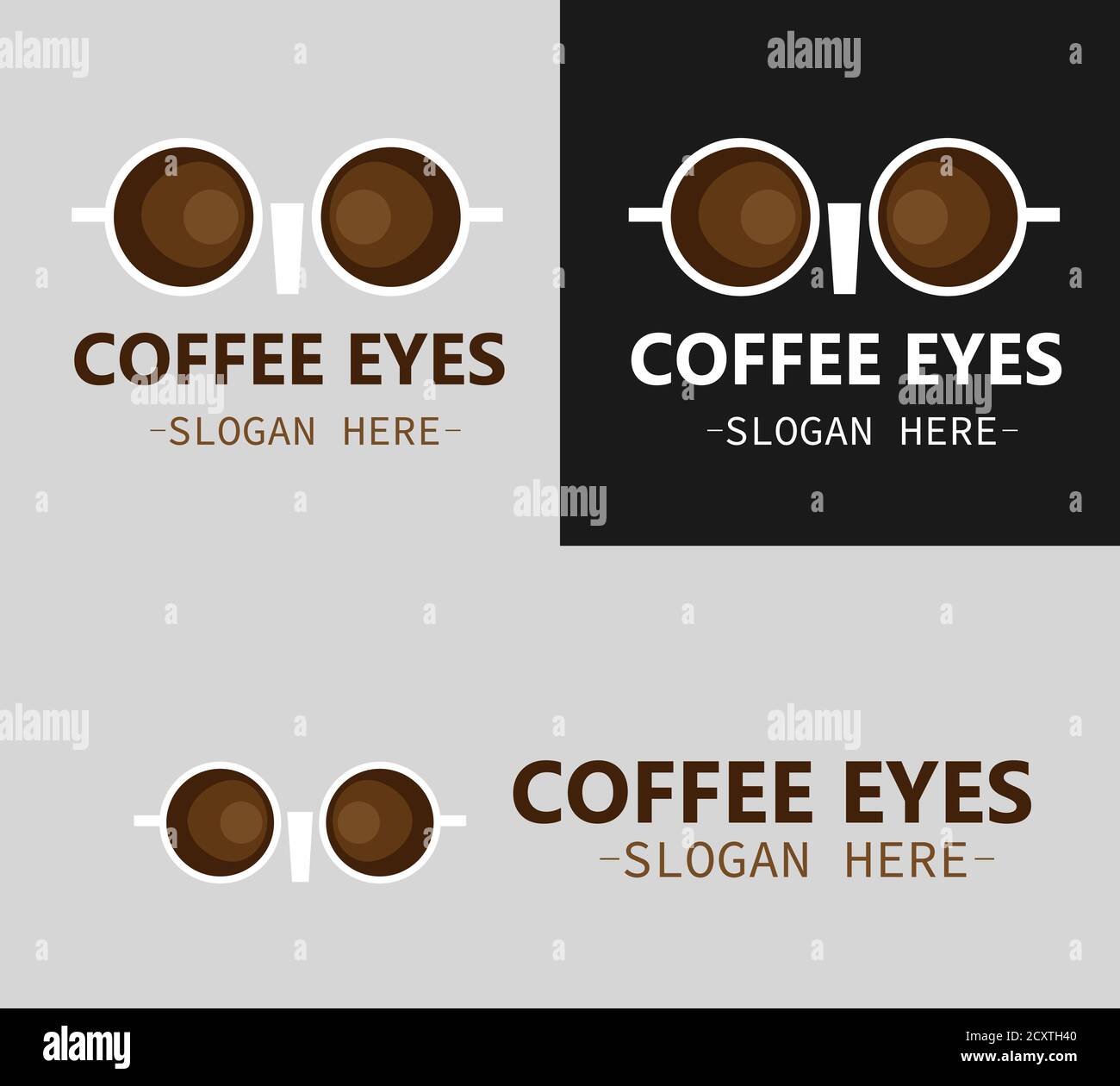 Illustration vector design of Coffee Eyes logo Stock Vector Image & Art ...