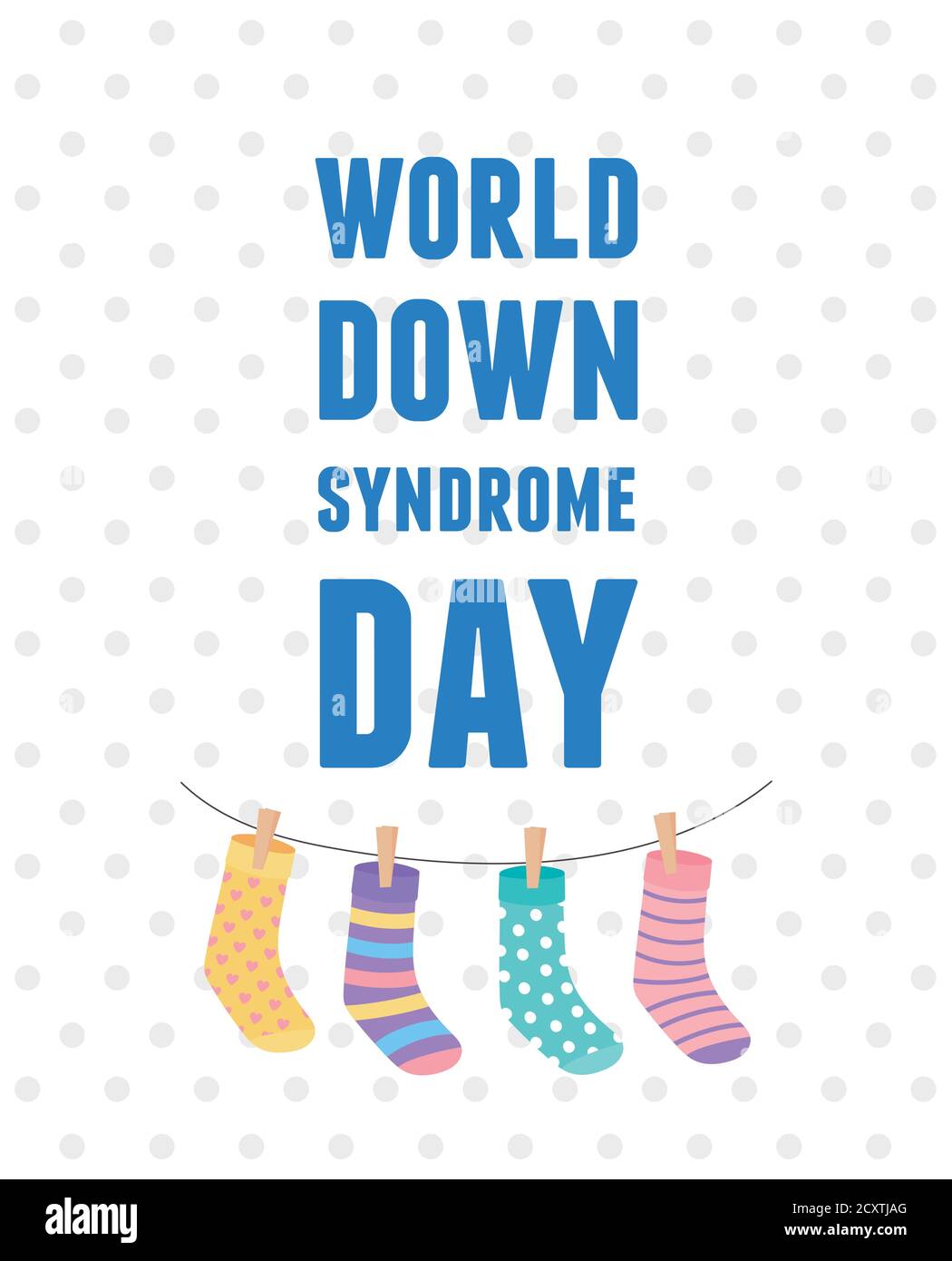 world down syndrome day hanging socks childrens on rope decoration ...