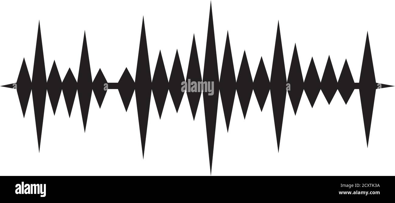 sound waves icon over white background, vector illustration Stock ...