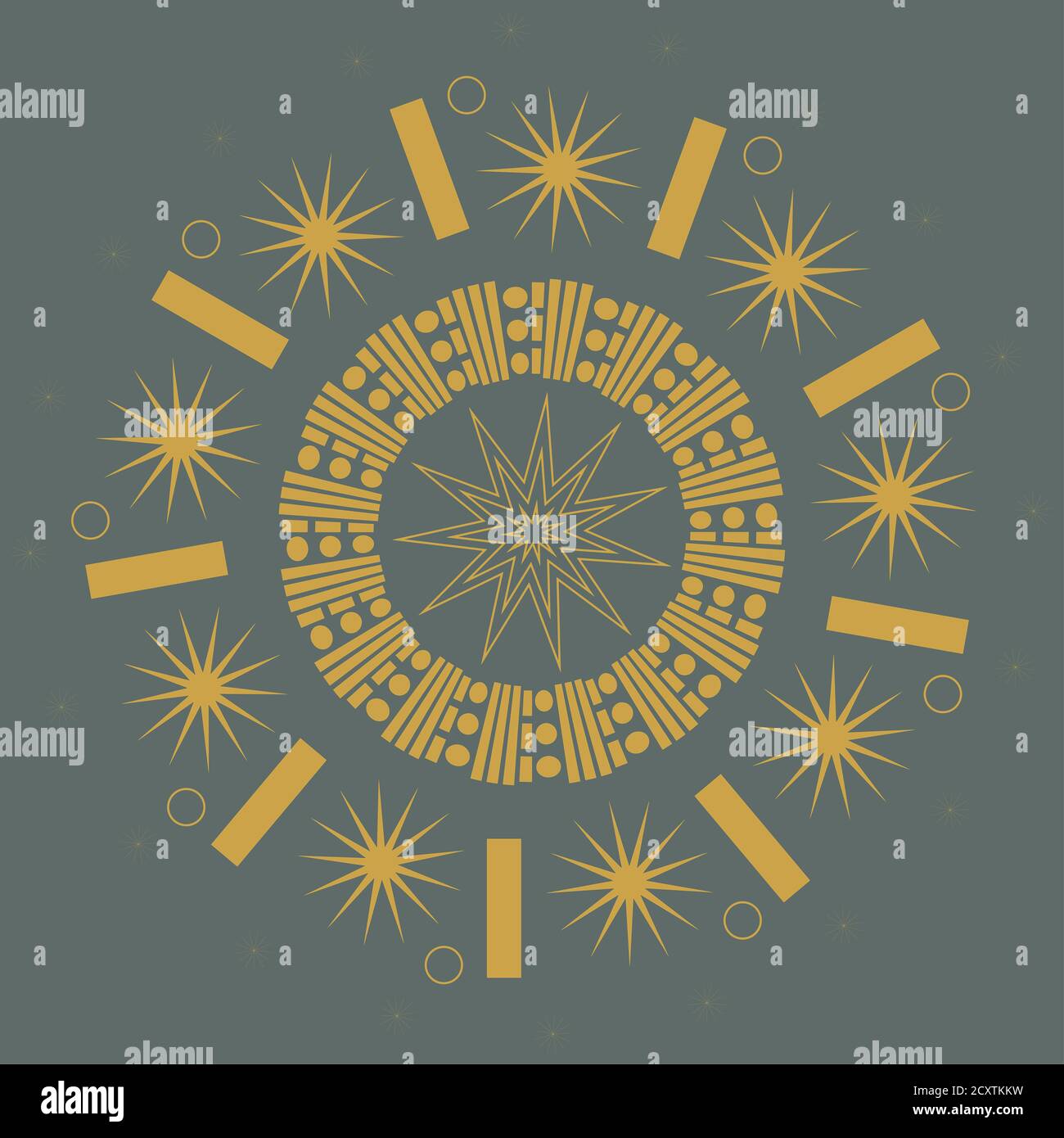 An abstract golden star burst pattern background image Stock Photo - Alamy