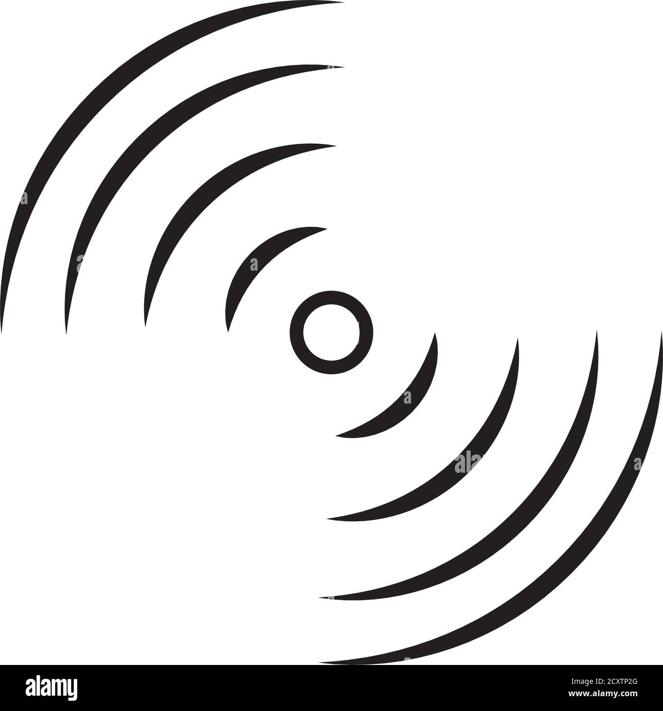 sensor wave icon over white background, vector illustration Stock ...