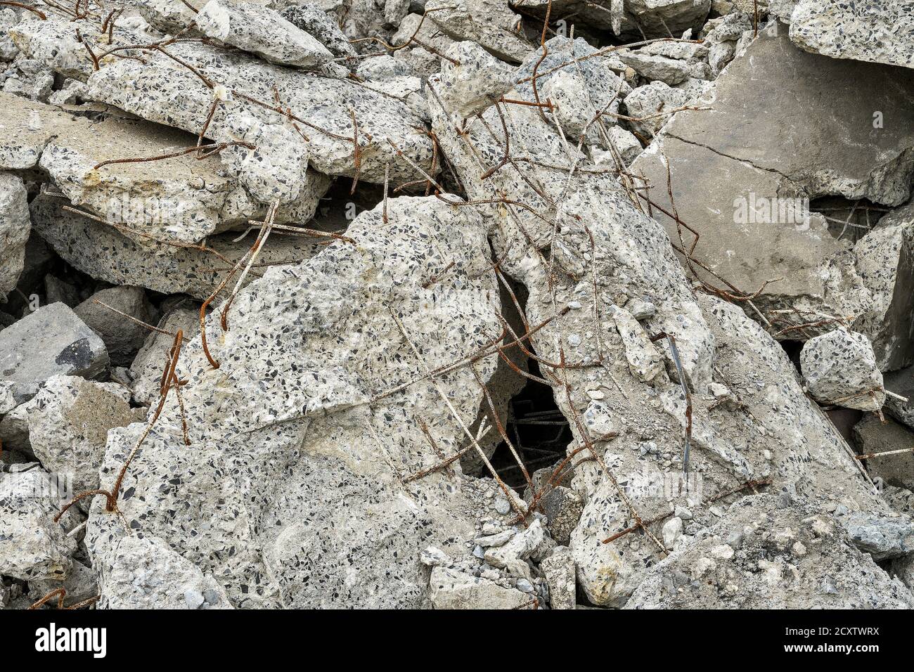 Building rubble, demolition material, terrazzo Stock Photo - Alamy