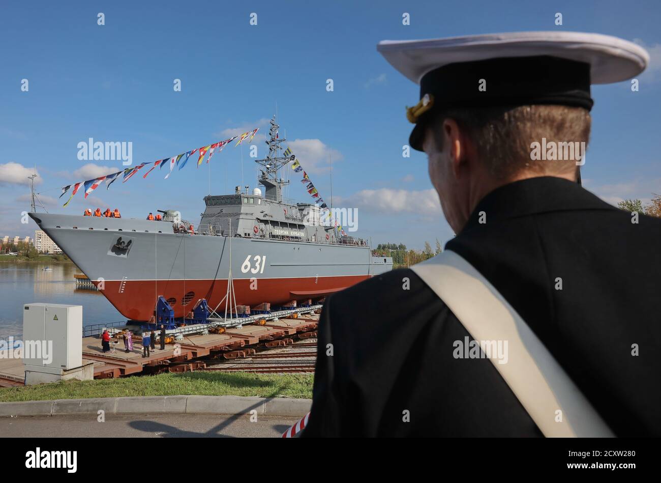 September 30, 2020. - Russia, Saint Petersburg. - The 'Georgy Kurbatov ...