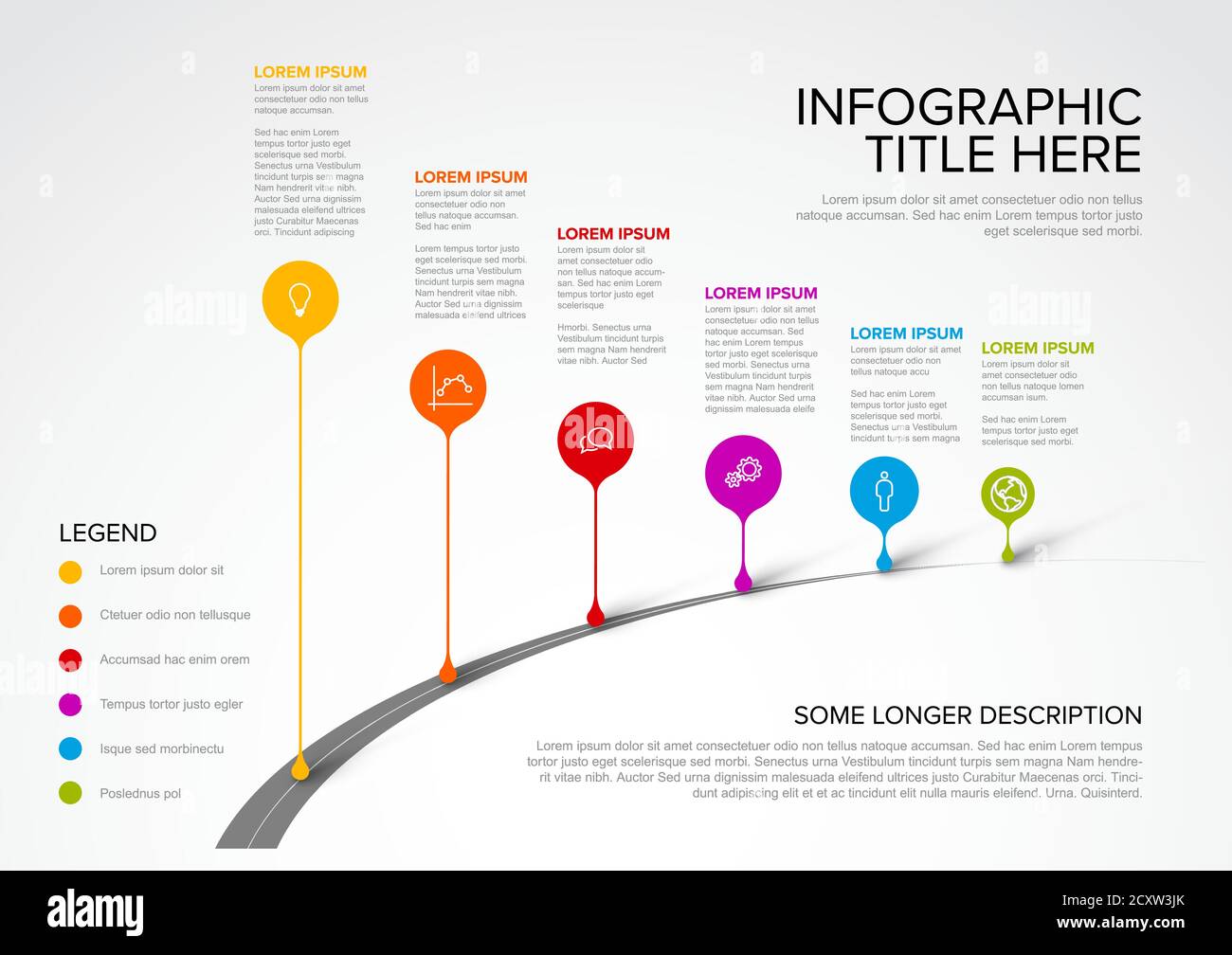 Vector Infographic Company Milestones Timeline Template with droplet ...