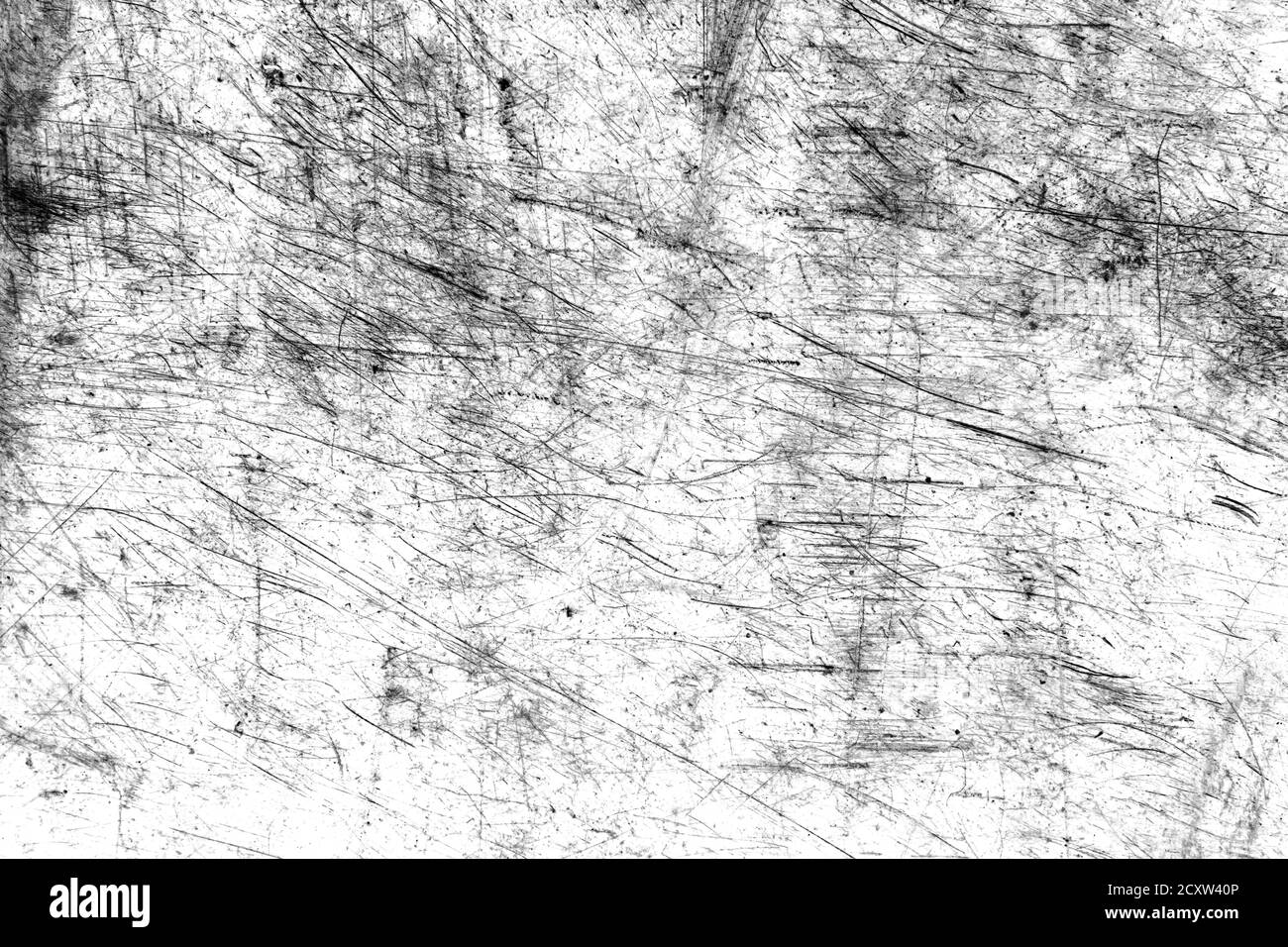 black scratches with spots on a white background Stock Photo - Alamy