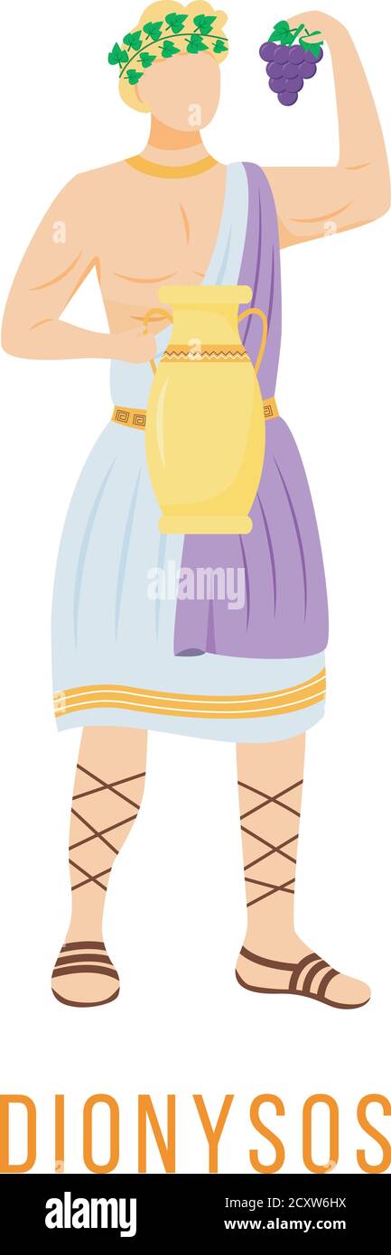 Dionysos flat vector illustration Stock Vector Image & Art - Alamy