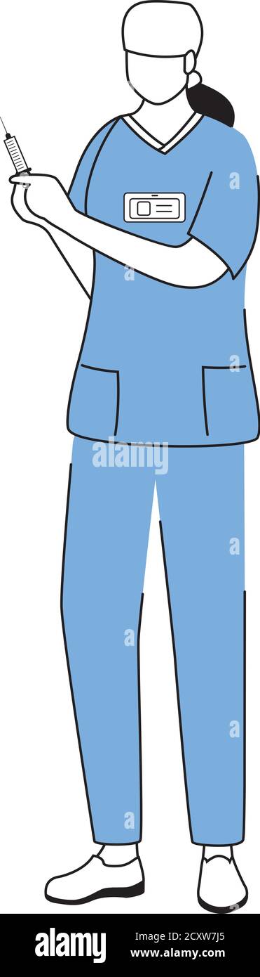Nurse flat vector illustration Stock Vector Image & Art - Alamy