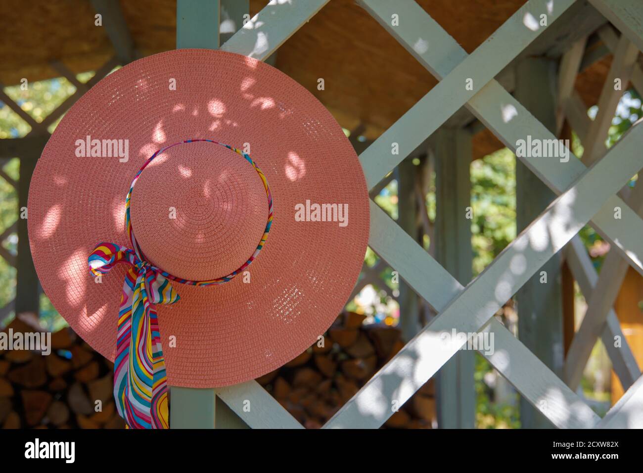 Pink ribbon hangs on hi-res stock photography and images - Alamy
