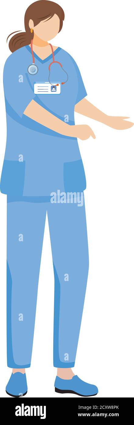 Female doctor flat vector illustration Stock Vector Image & Art - Alamy