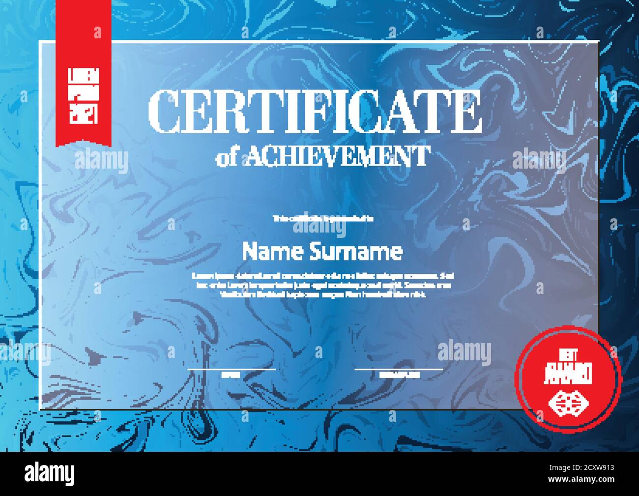 Modern art certificate of achievement template with place for your ...