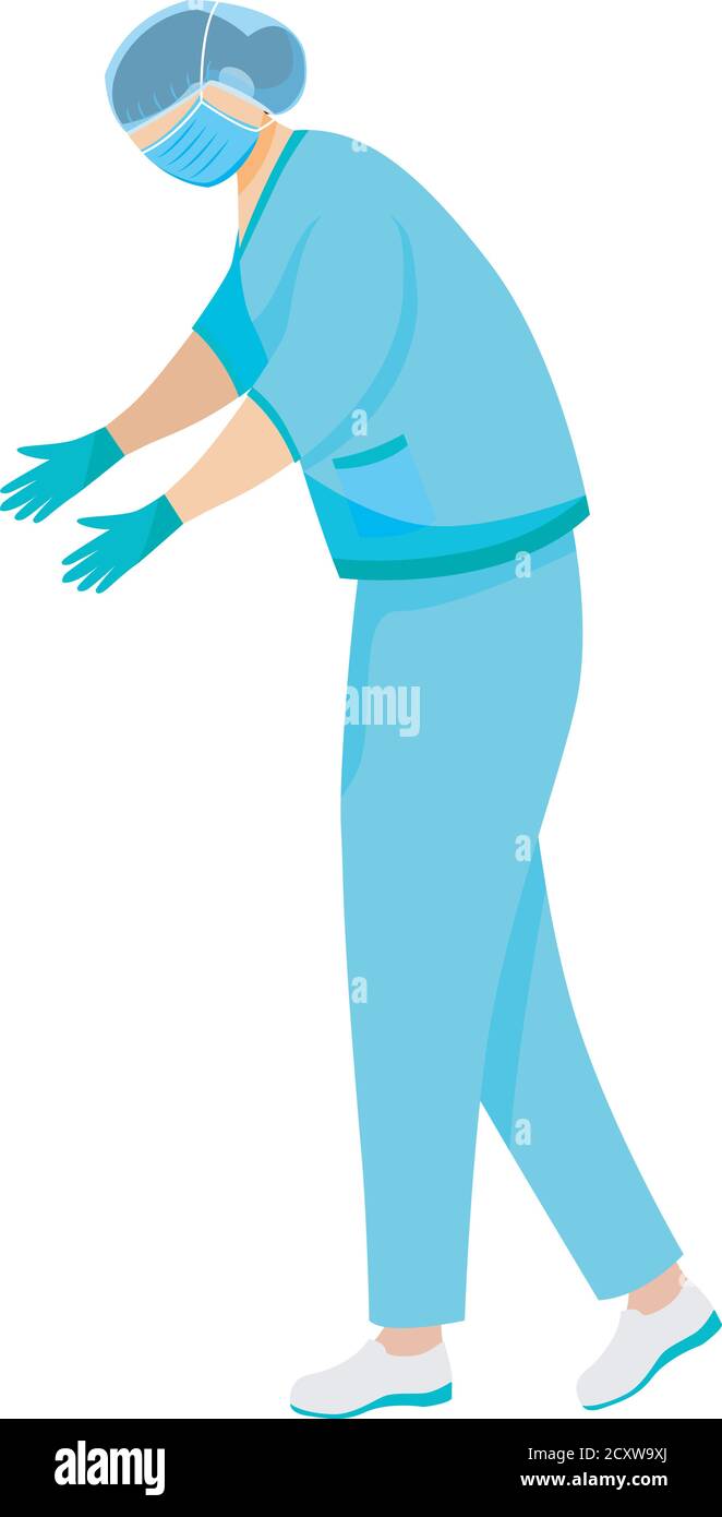 Surgical assistant flat vector illustration Stock Vector Image & Art ...