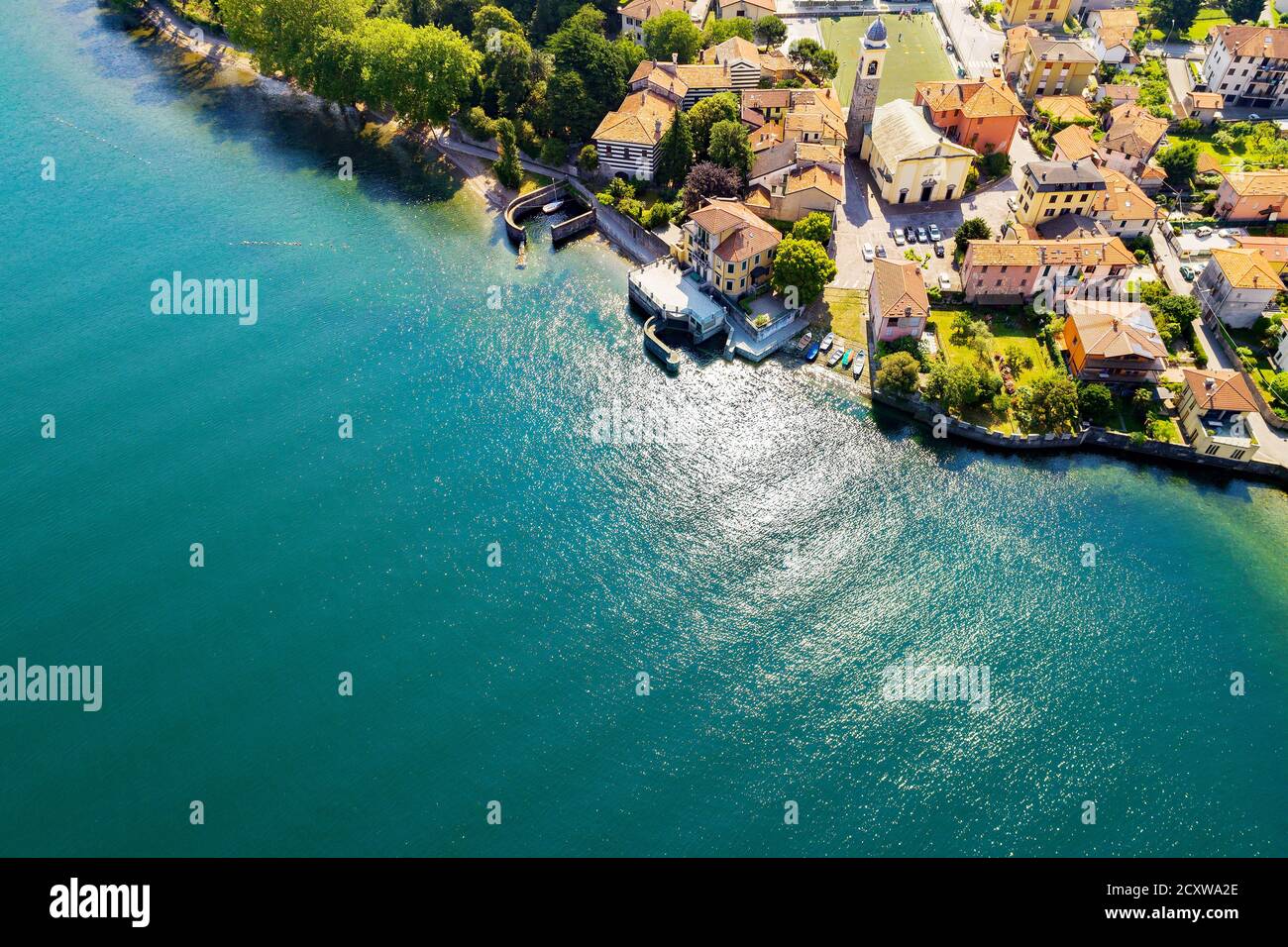Dervio - Lake Como (IT) - Aerial view Stock Photo - Alamy
