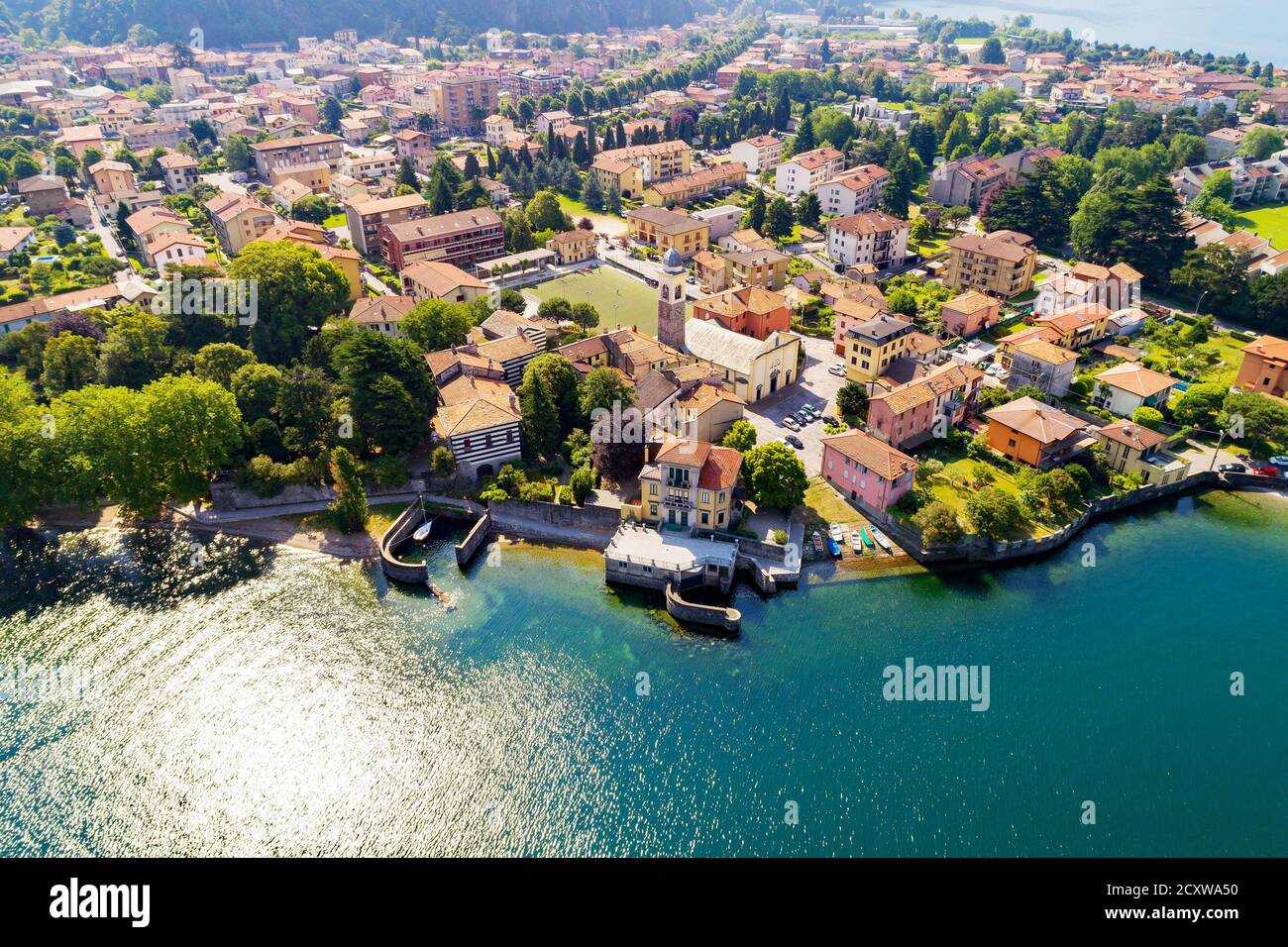 Dervio - Lake Como (IT) - Aerial view Stock Photo - Alamy