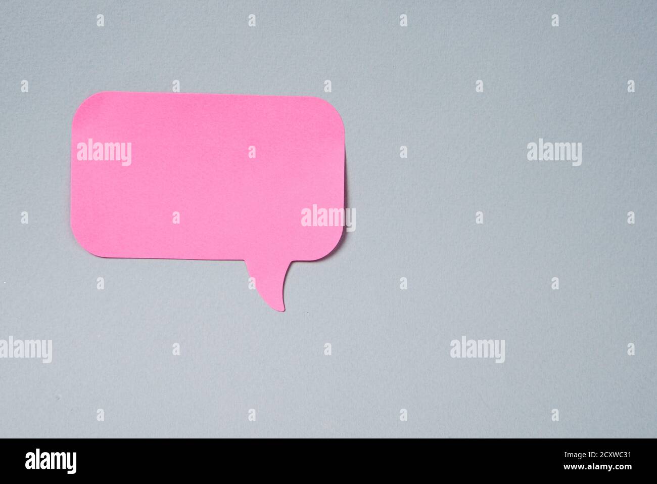 Pink label notification sticker on gray background Copy Space Stock ...