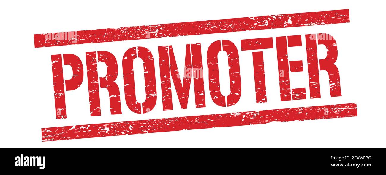 PROMOTER text on red grungy rectangle stamp sign Stock Photo - Alamy