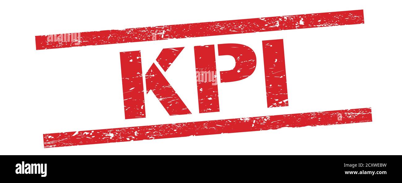 KPI text on red grungy rectangle stamp sign Stock Photo - Alamy
