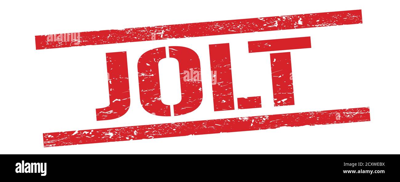 JOLT text on red grungy rectangle stamp sign Stock Photo - Alamy