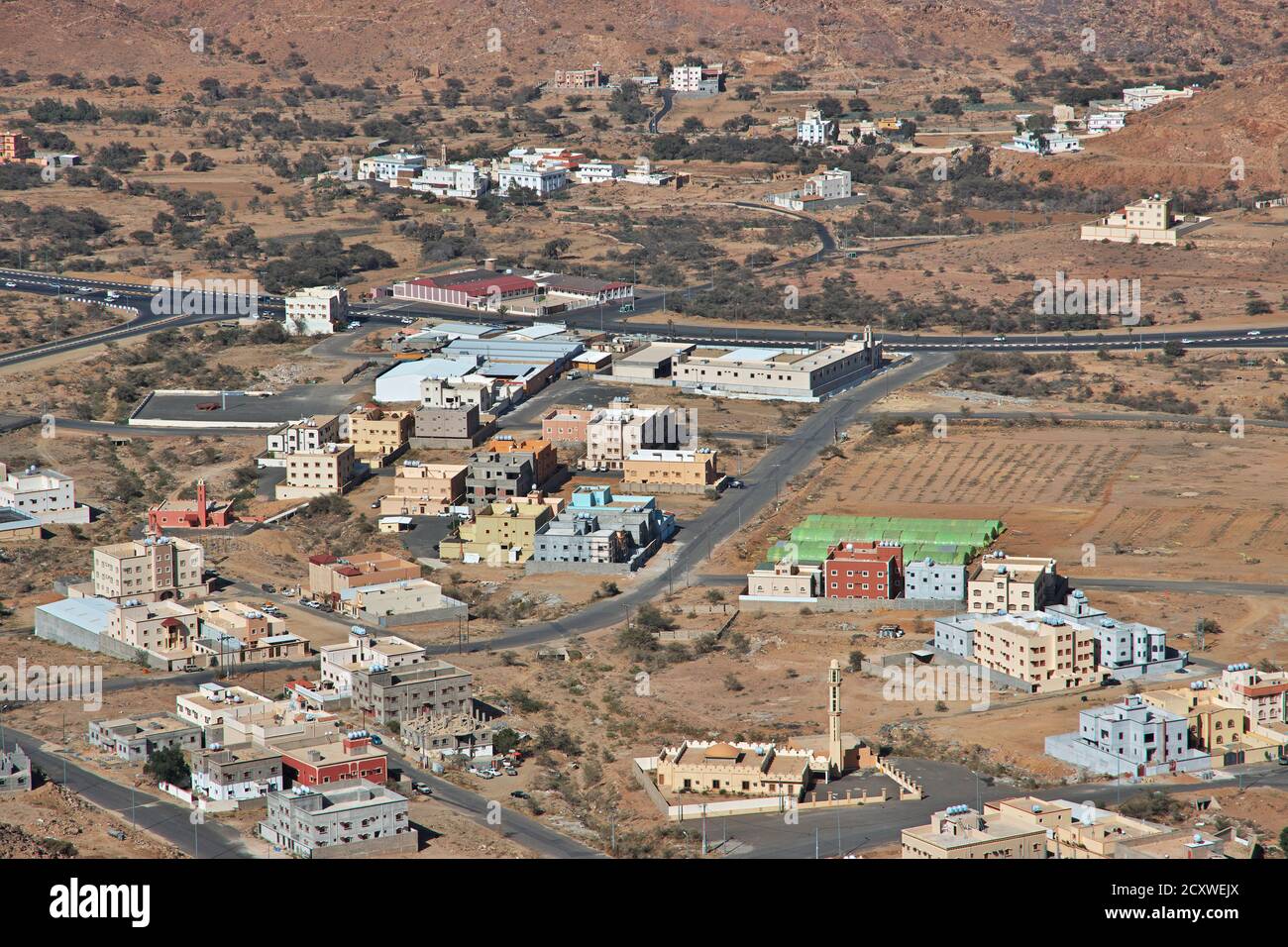 Nature of mountains of Asir region, the view from the viewpoint, Saudi ...