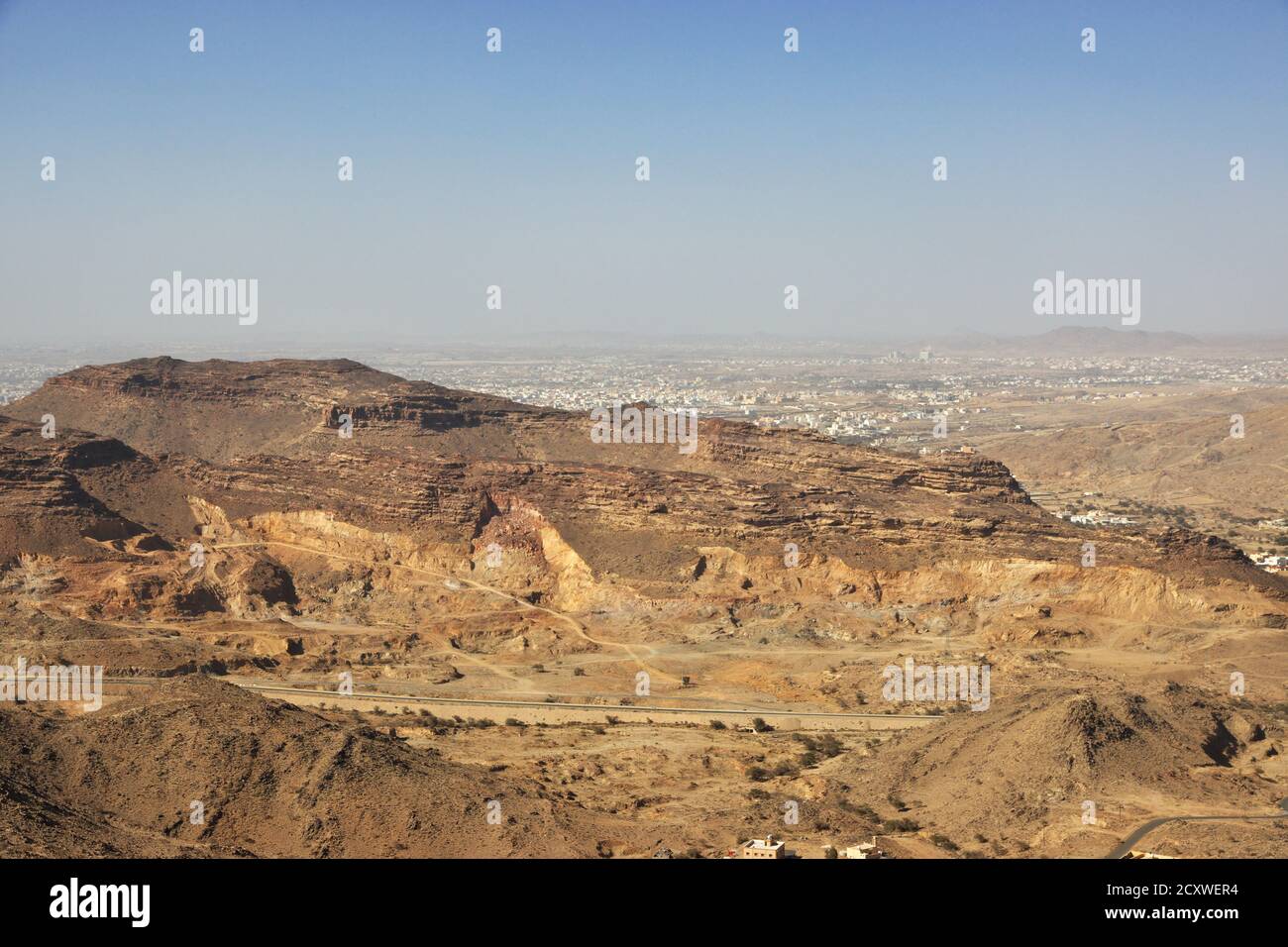 Nature of mountains of Asir region, the view from the viewpoint, Saudi ...
