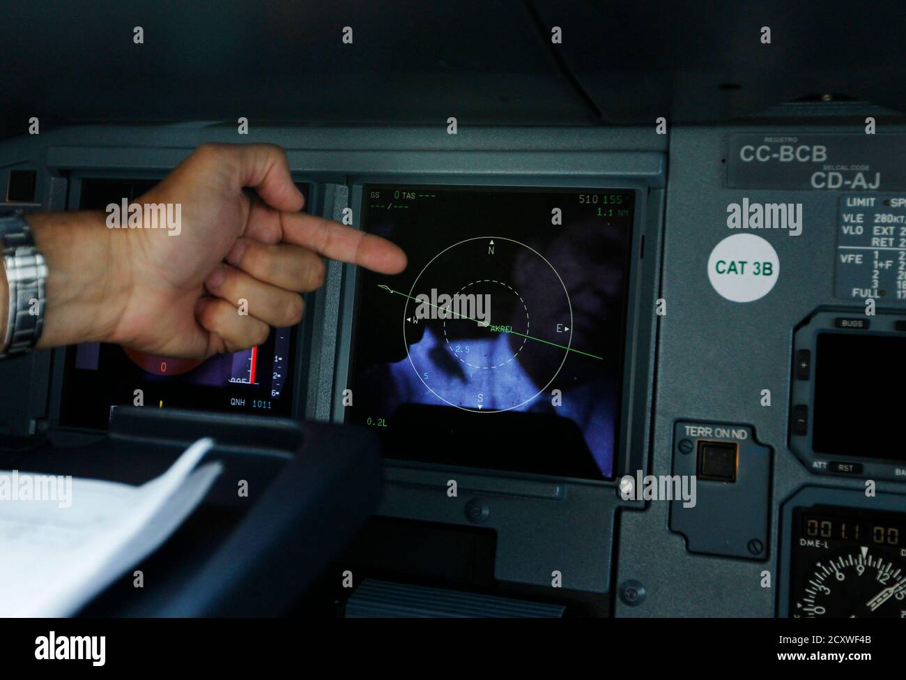 Navigation system screen in cockpit hi-res stock photography and images ...