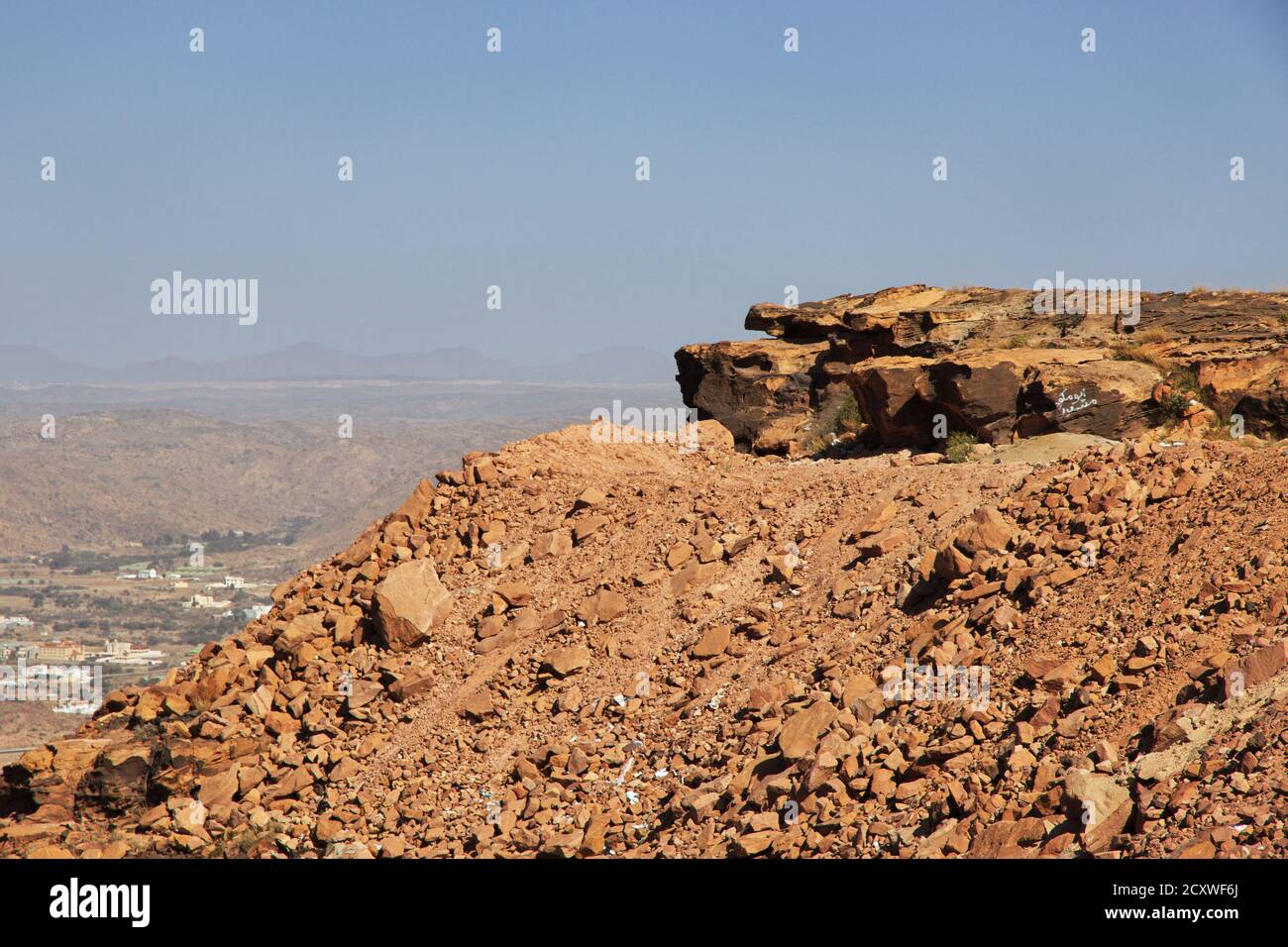 Nature of mountains of Asir region, the view from the viewpoint, Saudi ...