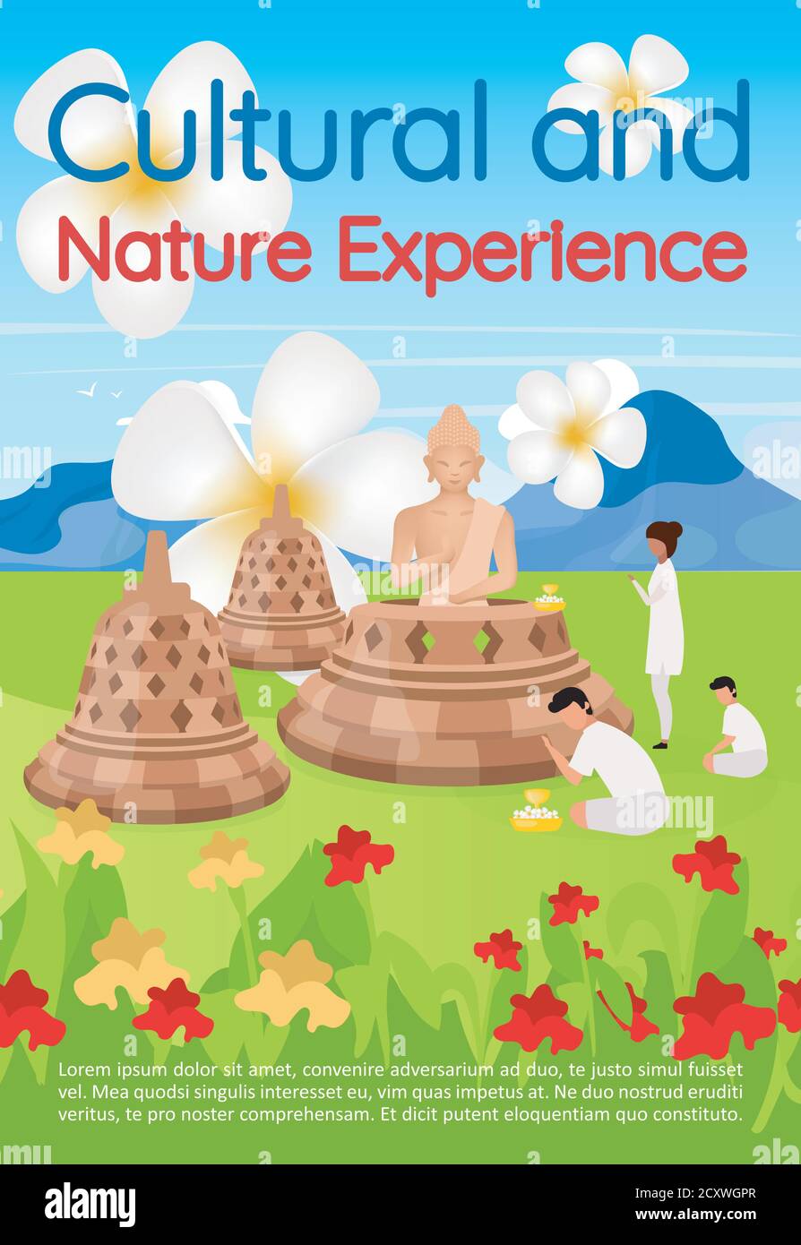 Cultural, nature experience brochure template Stock Vector Image & Art ...