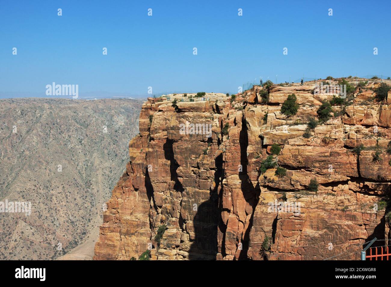 The canyon of Asir region, the view from the viewpoint, Saudi Arabia ...