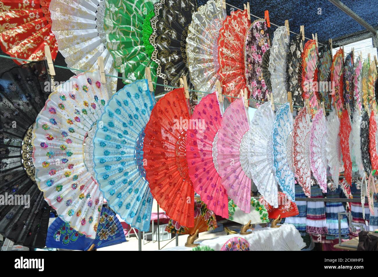 Many various designs of spanish fans hi-res stock photography and ...