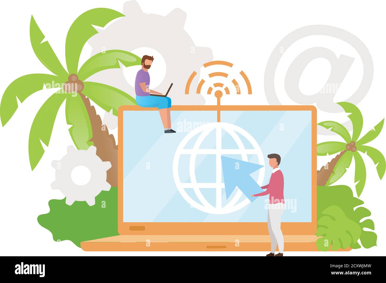 Internet provider flat vector illustration Stock Vector Image & Art - Alamy