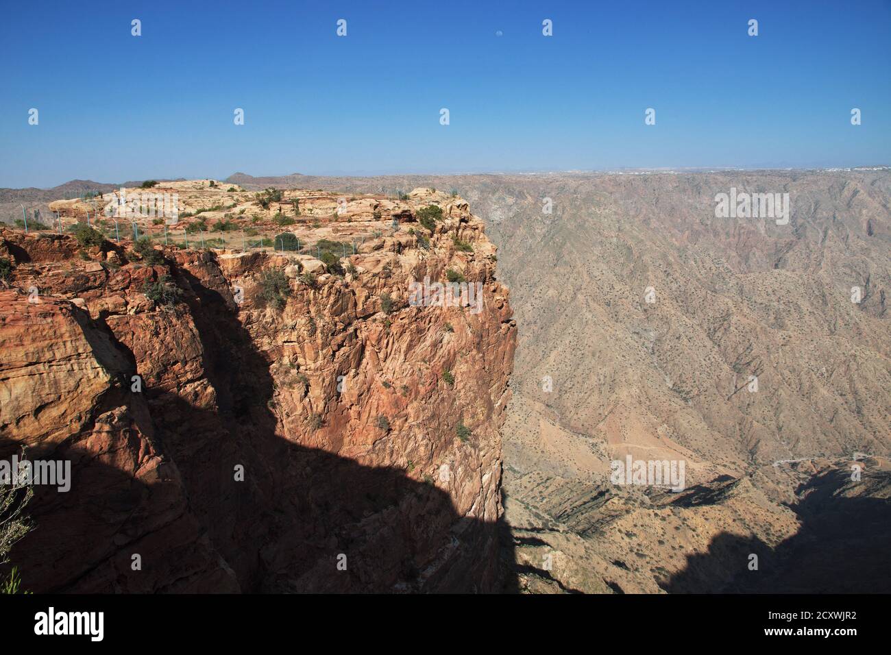 The canyon of Asir region, the view from the viewpoint, Saudi Arabia ...