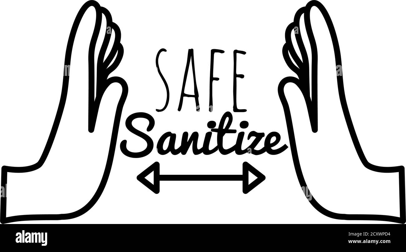 Safe Hands Clipart Bw
