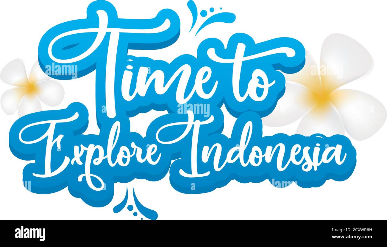 Time to explore Indonesia flat poster vector template Stock Vector ...
